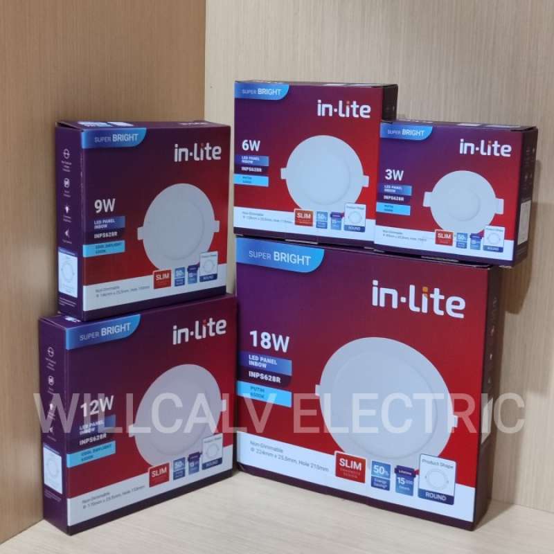 Promo LAMPU PANEL INLITE IN-LITE 3W 6W 9W 12W 18W / LAMPU DOWNLIGHT IN ...