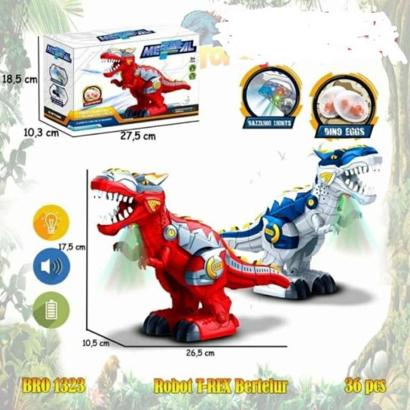Promo Mainan Anak Dinosaurus Robot Bertelur Tyranosaurus Diskon 18% di ...
