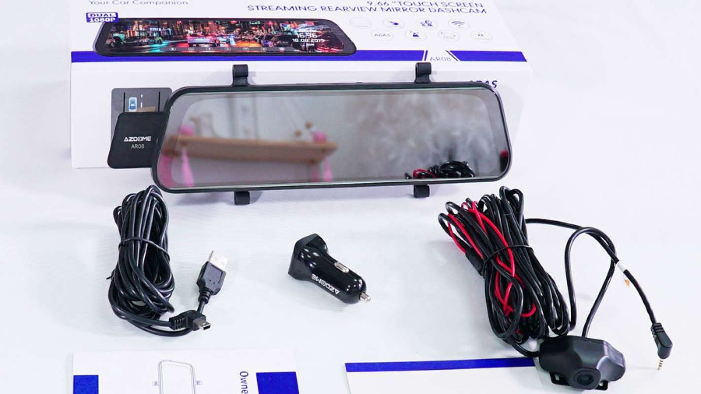 Promo AZDOME AR08 Mirror Dashcam Mobil Spion Kamera Wifi ADAS Kamer ...