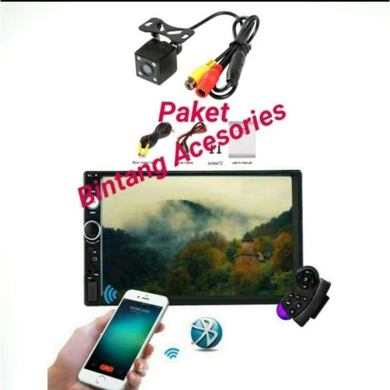 Promo Head unit double din led & camera mobil grand livina with mir ...