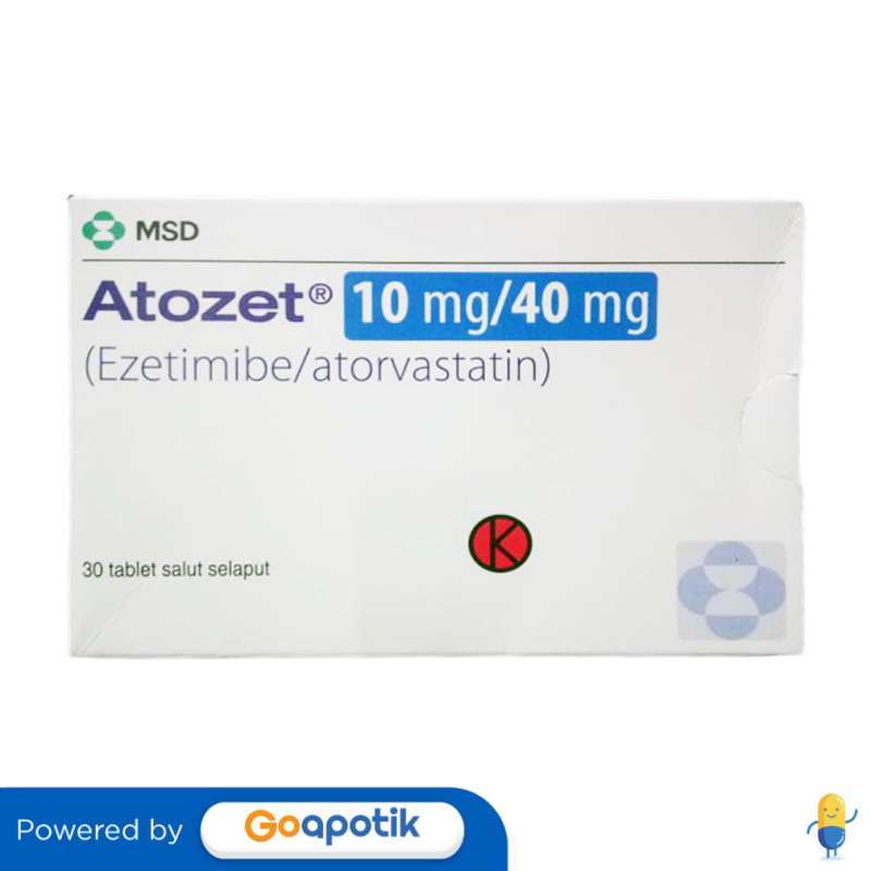 Jual ATOZET 10/40 MG BOX 30 TABLET di Seller Apotek Golden Sehat ...