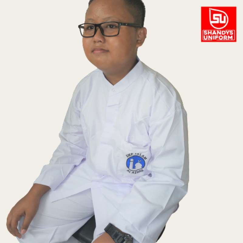 Jual Shandys Uniform - Baju Muslim SMA Al-Azhar Model baju koko lengan ...