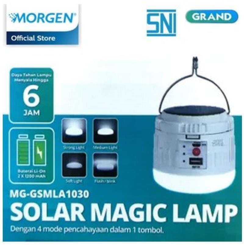 Promo MORGEN SOLAR MAGIC LAMP 30W RECHARGEABLE 30 WATT LAMPU EMERGENCY ...