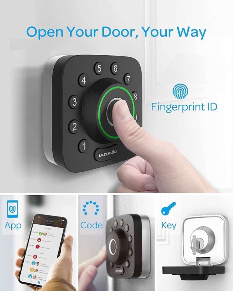 Promo ULTRALOQ SMART DOOR LOCK U-BOLT PRO KEYLESS DEADBOLT WI-FI ...
