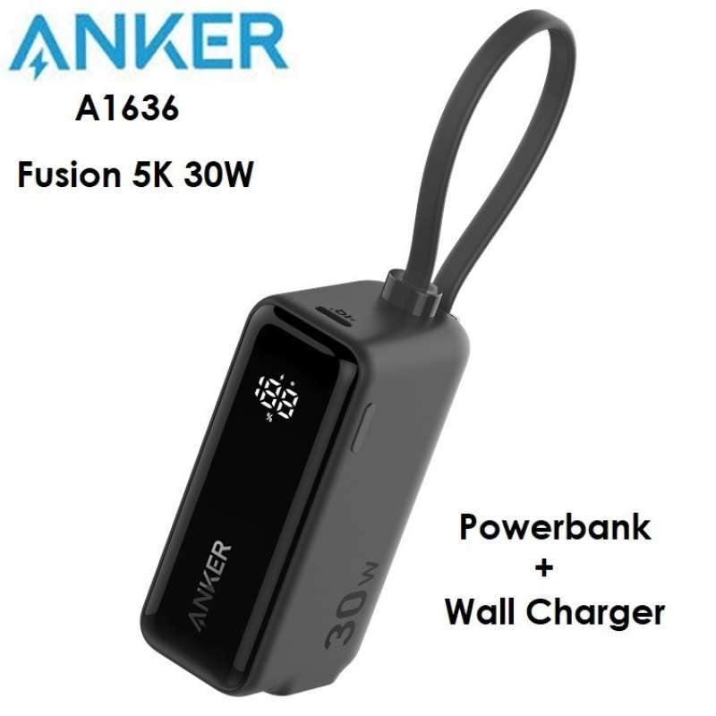 Jual ANKER Fusion 5K 30W - Powerbank 5000mAh and USB-C Charger 30W ...