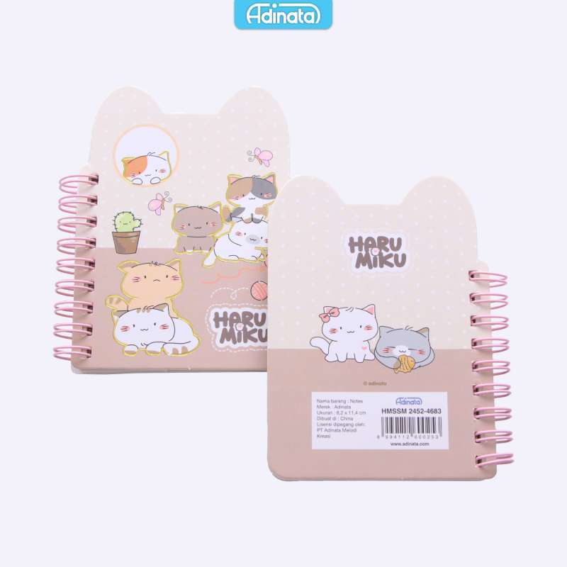 Jual Haru Miku Special Shape Book Cream 2452-4683 Memo Bentuk Lucu ...