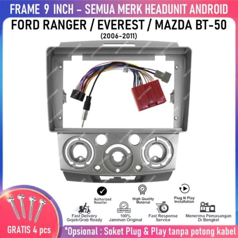 Promo Frame 2006-2010 FORD EVEREST RANGER Head Unit Android 9 inch ...