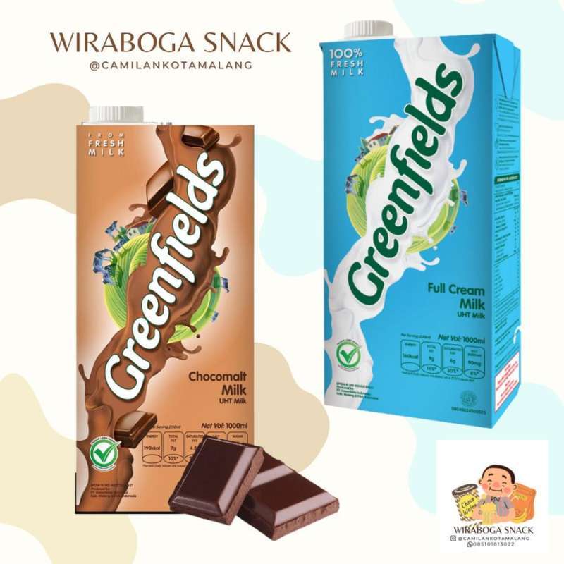 Jual GreenFields Fresh milk Full Cream / Chocolate 1 Litter di Seller ...