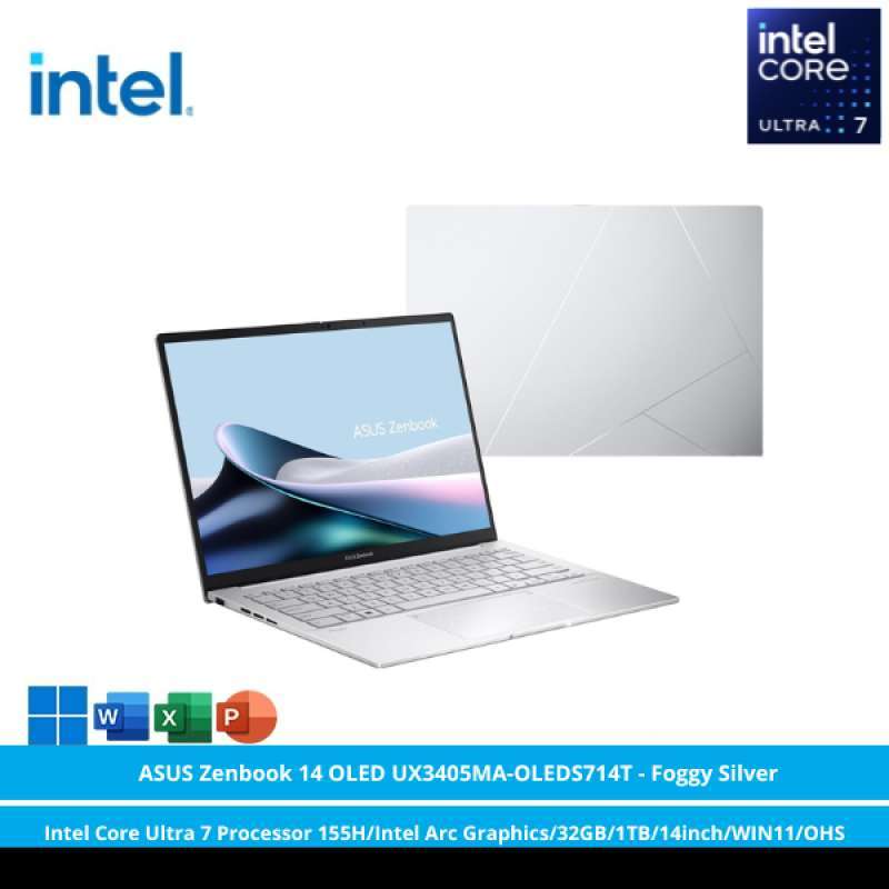 Jual Asus Zenbook 14 Oled Ux3405ma-oleds714t - Foggy Silver [intel Core ...