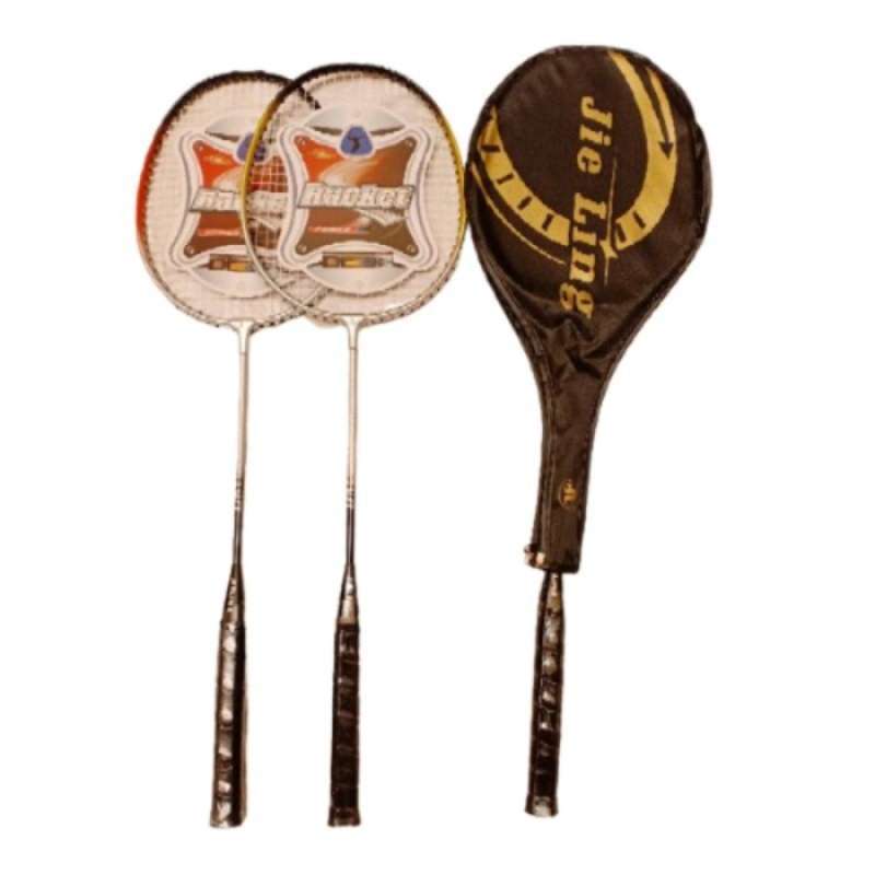 Promo New Raket Badminton Jieling Isi 2 Tas Batang Carbon Lentur Diskon ...