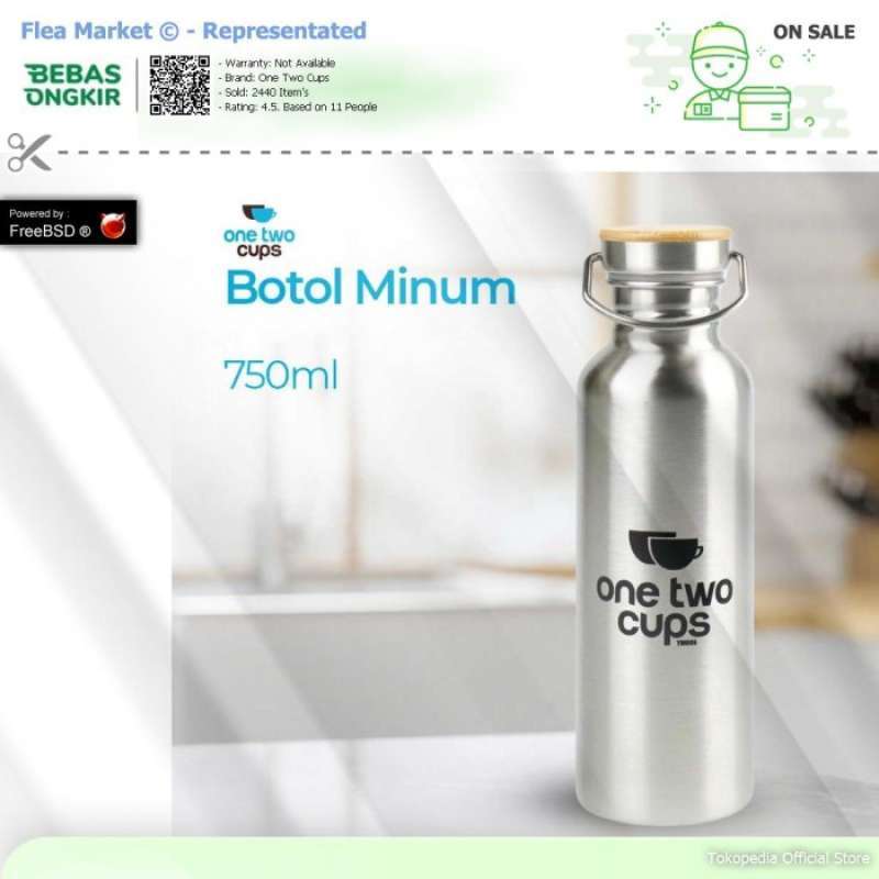 Promo ONE TWO CUPS BOTOL MINUM TERMOS AIR PANAS DINGIN STAINLESS STEEL ...