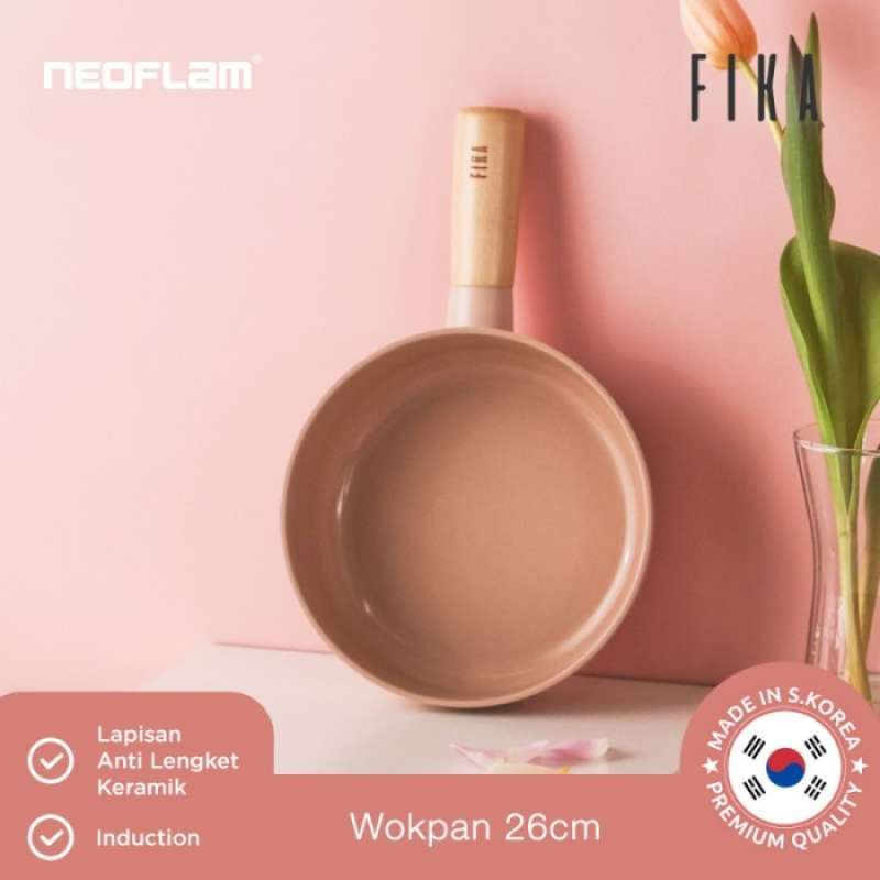 Promo Promo Neoflam Fika Peach Wok Pan / Wajan Induksi Lapisan Keramik Anti Lengke Terbaru - Wok ...