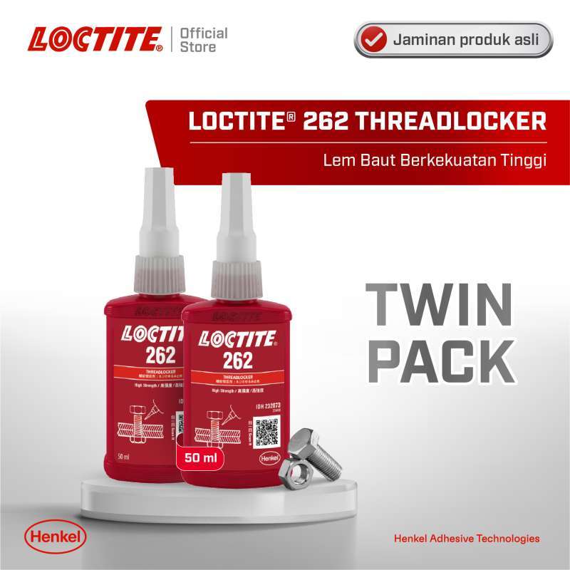 Jual Henkel LOCTITE 262 Threadlocker Lem Baut 50 ml Twin Pack di Seller ...