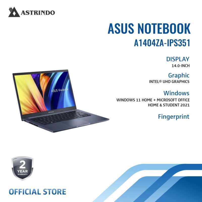 Jual Asus Vivobook 14 A1404ZA Intel i3-1215U 14″ FHD IPS 8GB 512GB W11 ...