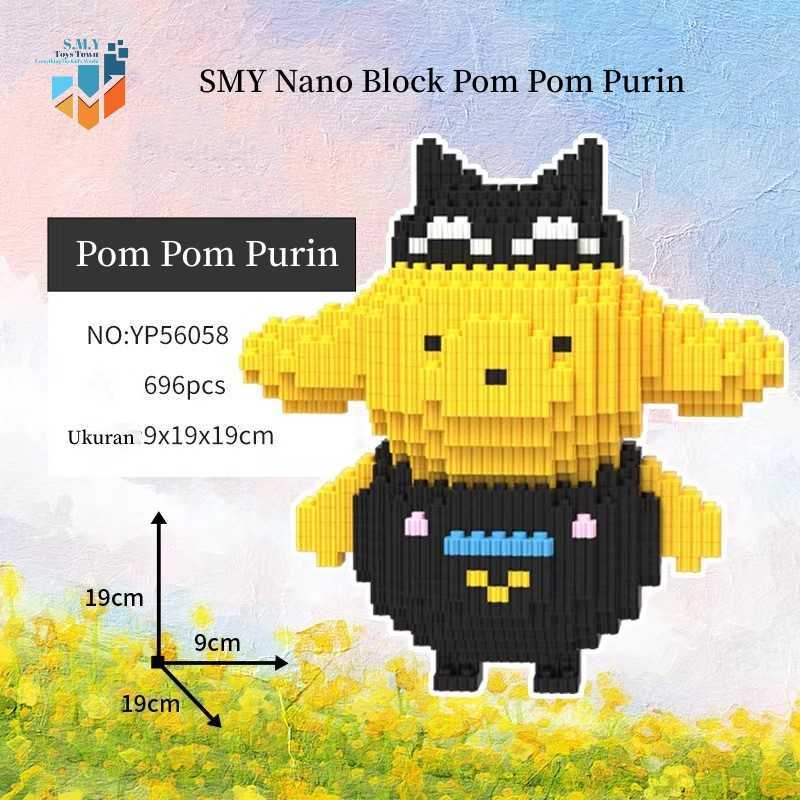 Promo Smy Nano Blocks Pom Pom Purin 3d Model, Mainan Blok Susun, Blok ...