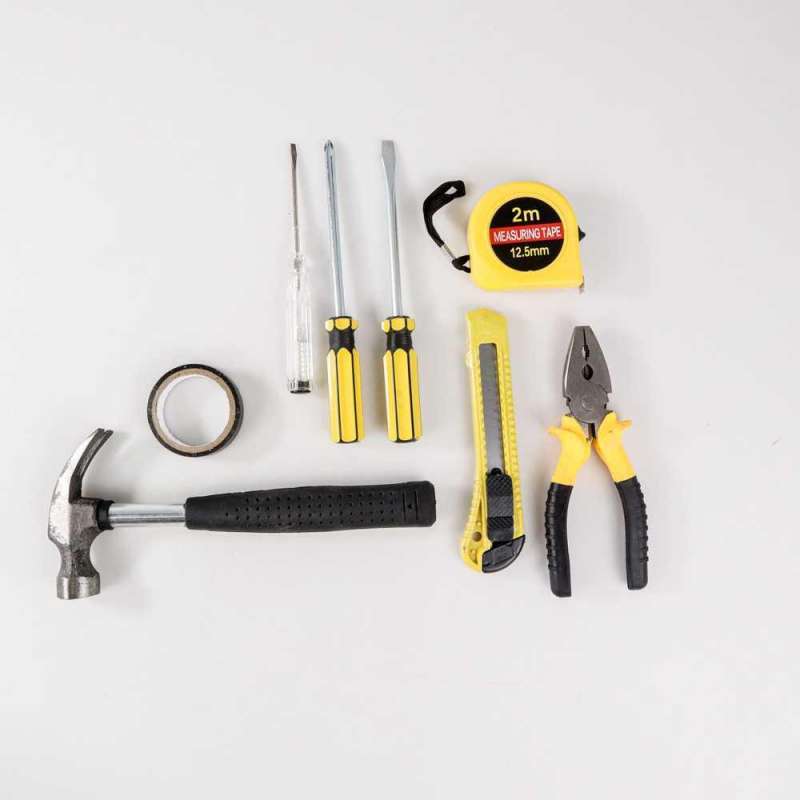 Promo OnnFang Alat Set Perkakas Palu Tang Obeng Cutter Meteran 8in1 YL ...