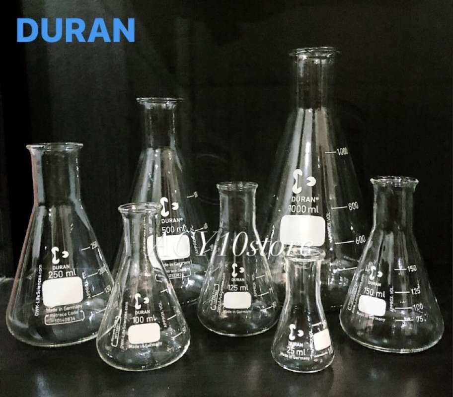 Promo DURAN Erlenmeyer Flask Narrow Neck 200ml, 250ml, 300ml, 500ml ...