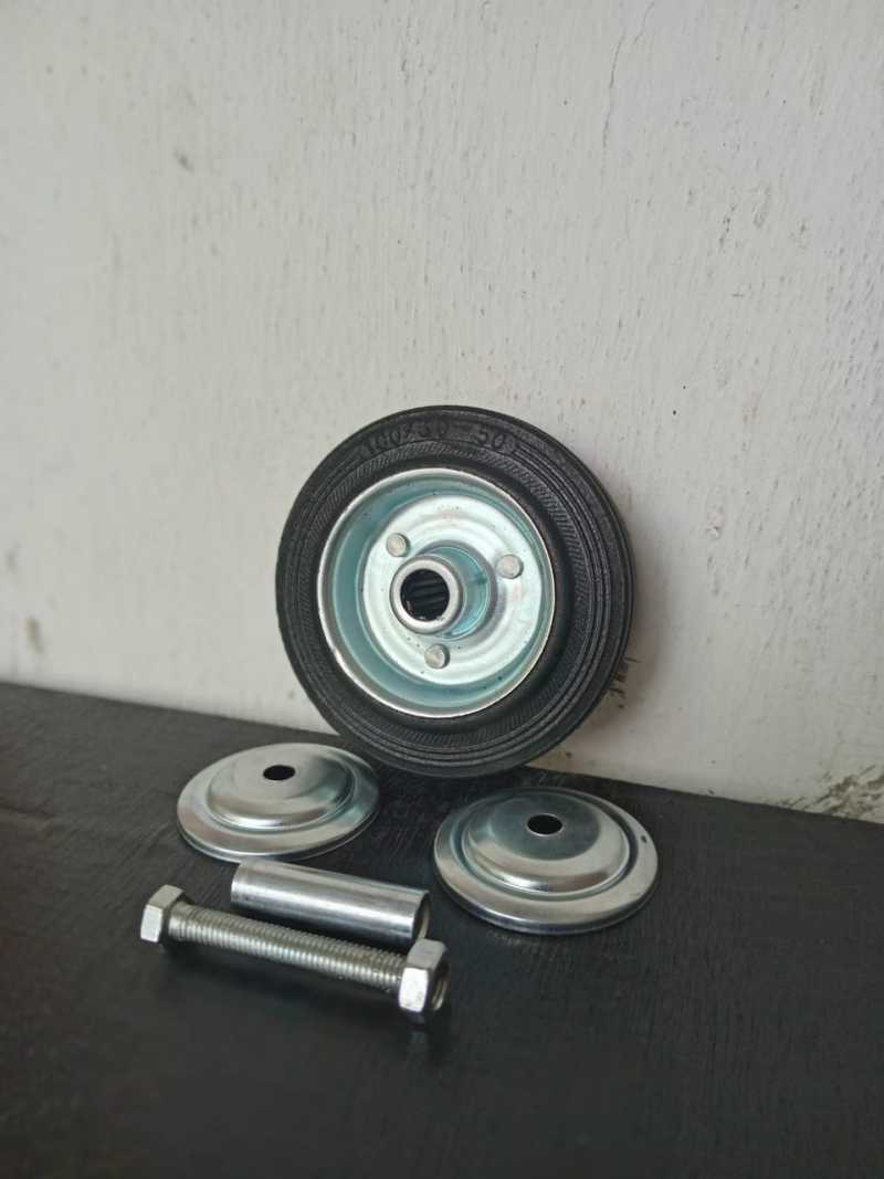 Jual Roda Only 4 Inchi Lengkap Bushing, Tutup Plus Mur Baut di Seller ...
