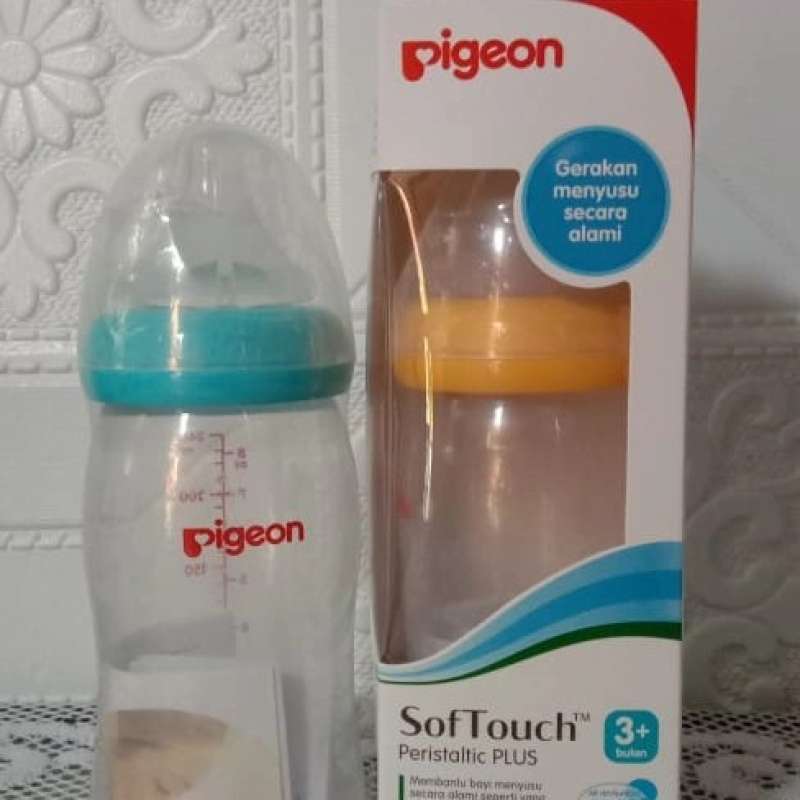 Promo botol susu pigeon wide neck peristaltic plus 240ml pakai dus Diskon 31% di Seller ...