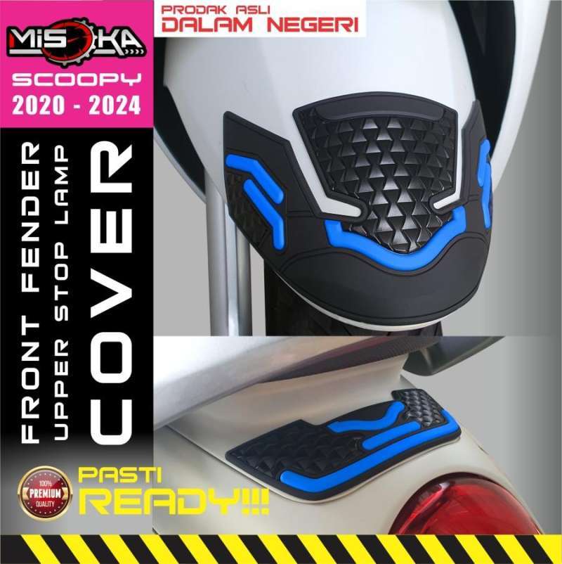 Jual Misoka Front Fender Upper Stop Lamp Cover Scoopy 2020 2024 Karet - Biru Di Seller Misoka ...