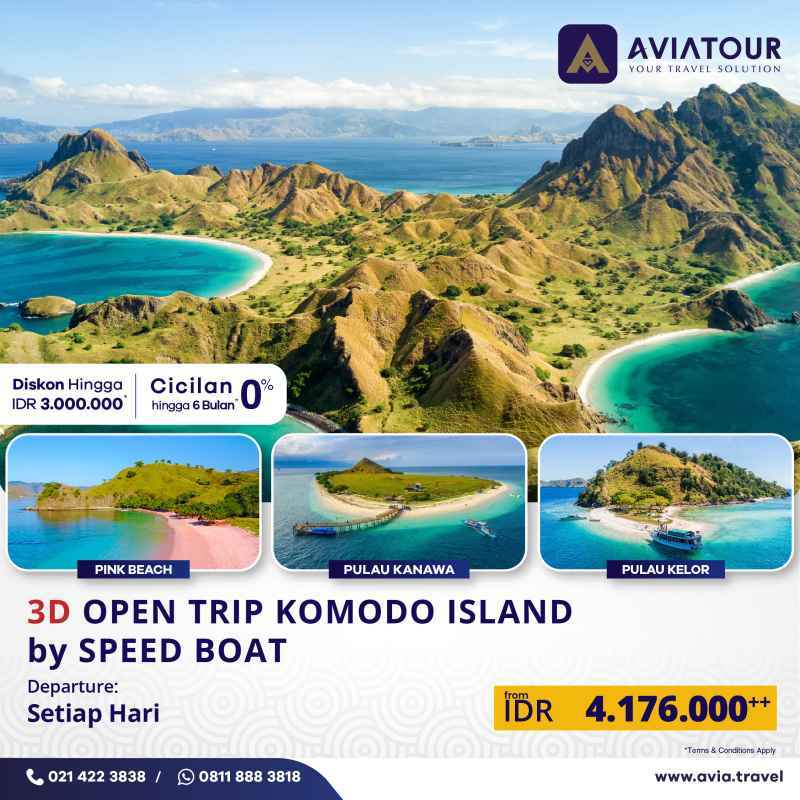 Jual 3H2M OPEN TRIP KOMODO ISLAND INDONESIA by SPEED BOAT di Seller AVIA TOUR - Gunung Sahari ...