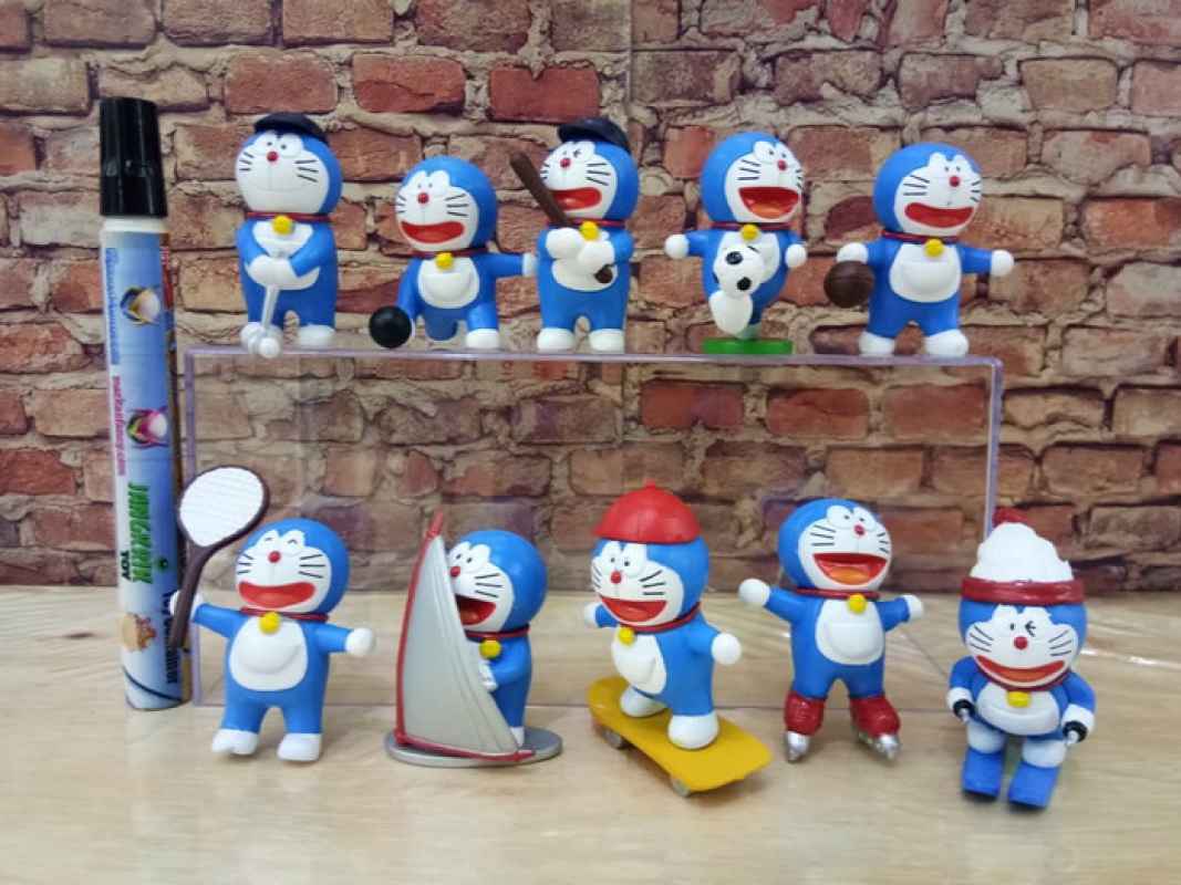 Promo Pajangan Kue Ulang Tahun Seri Figure Doraemon Sports Isi 10 Pcs ...