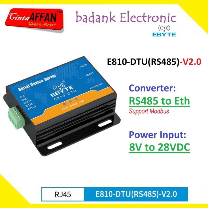 Promo Ebyte E810 Dtu Rs485 V2 Modbus Rs485 To Ethernet Device Converter Diskon 9 Di Seller