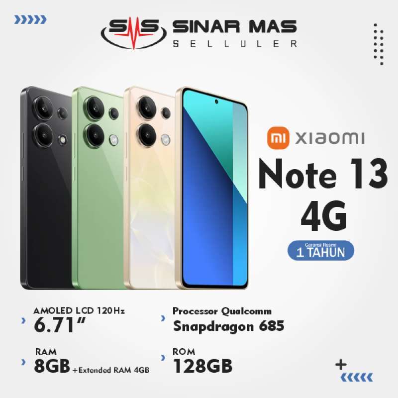 Jual Pre Order Xiaomi Redmi Note 13 Smartphone [8gb/128gb] New Garansi ...