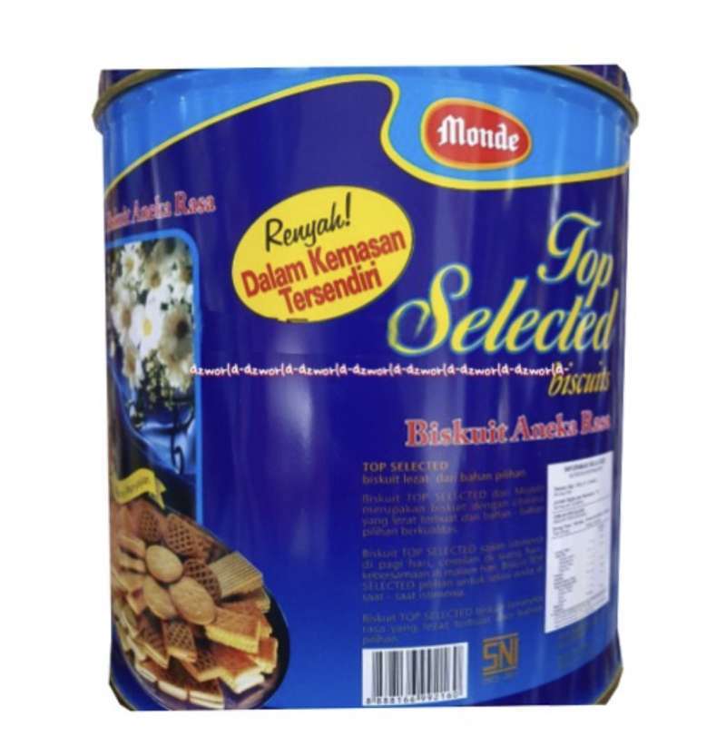 Jual Monde Biskuit Aneka Rasa 450gr Biskuit Pilihan Kemasan Kaleng Biru ...