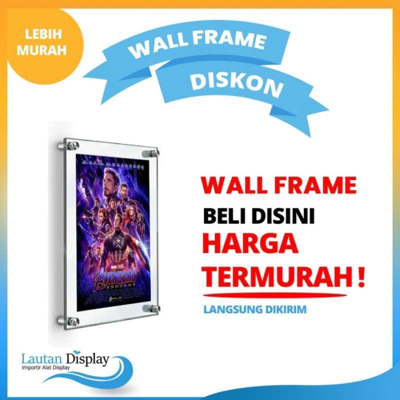 Jual Akrilik Dinding Tempel A4 Wall Frame Display Acrylic Poster A4 Di ...