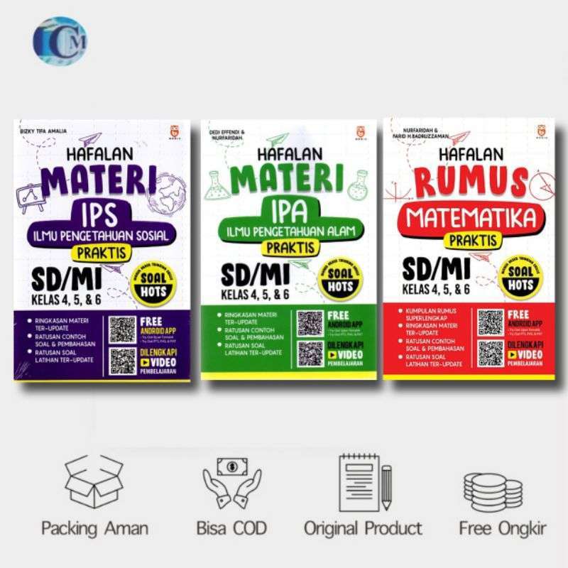 Jual Buku Hafalan Rumus Matematika, Materi IPA dan IPS SD Soft Cover ...