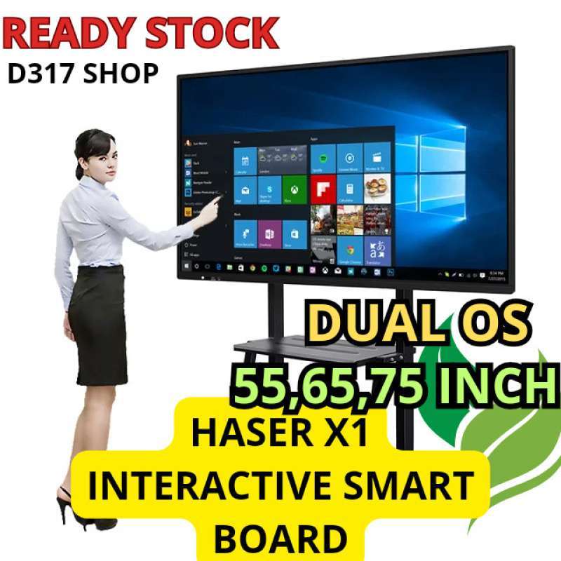 Jual Haser X1 Interactive Flat Panel Digital Smart White Board Dual Os Haser X1 55/65/75 Inch Di ...