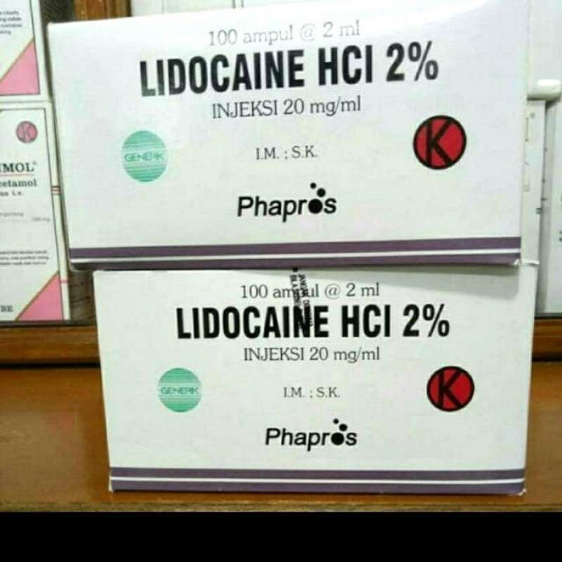 Jual Lidocaine/lidocaie/lidocain Injeksi 20 Mgml 100 Ampul -box Exp ...
