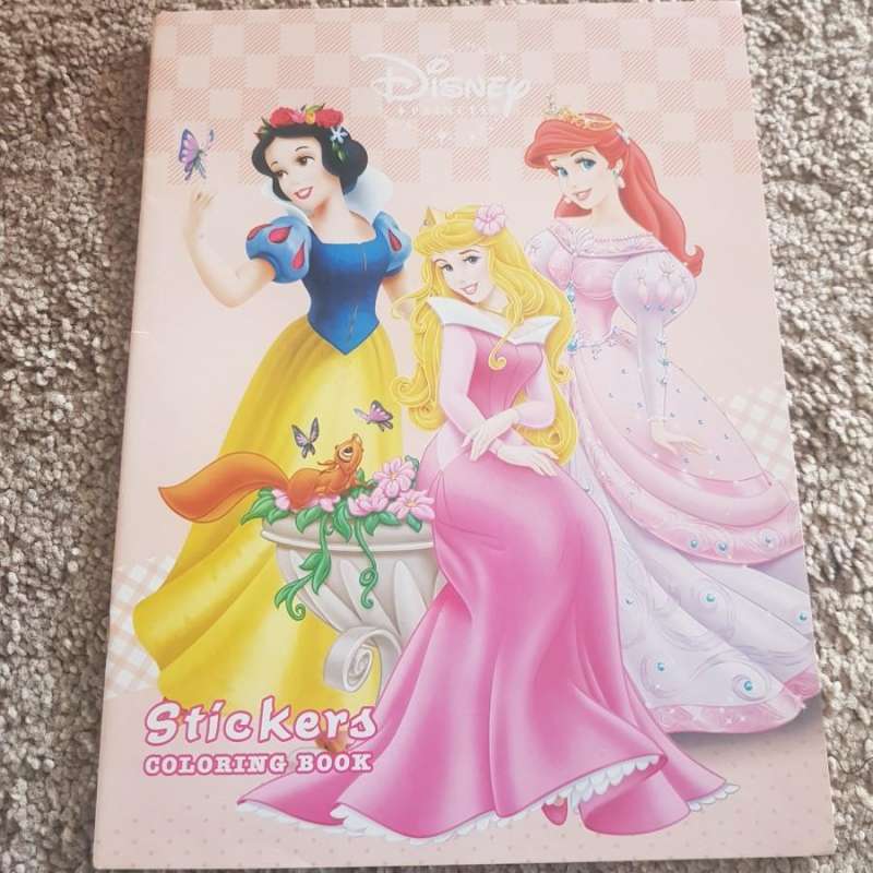 Jual Stickers coloring book buku mewarnai dan sticker princess di ...