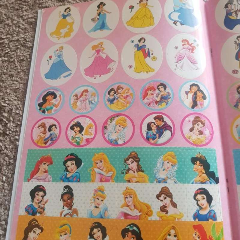Jual Stickers coloring book buku mewarnai dan sticker princess di ...