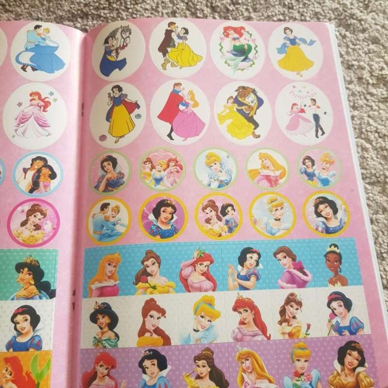 Jual Stickers coloring book buku mewarnai dan sticker princess di ...