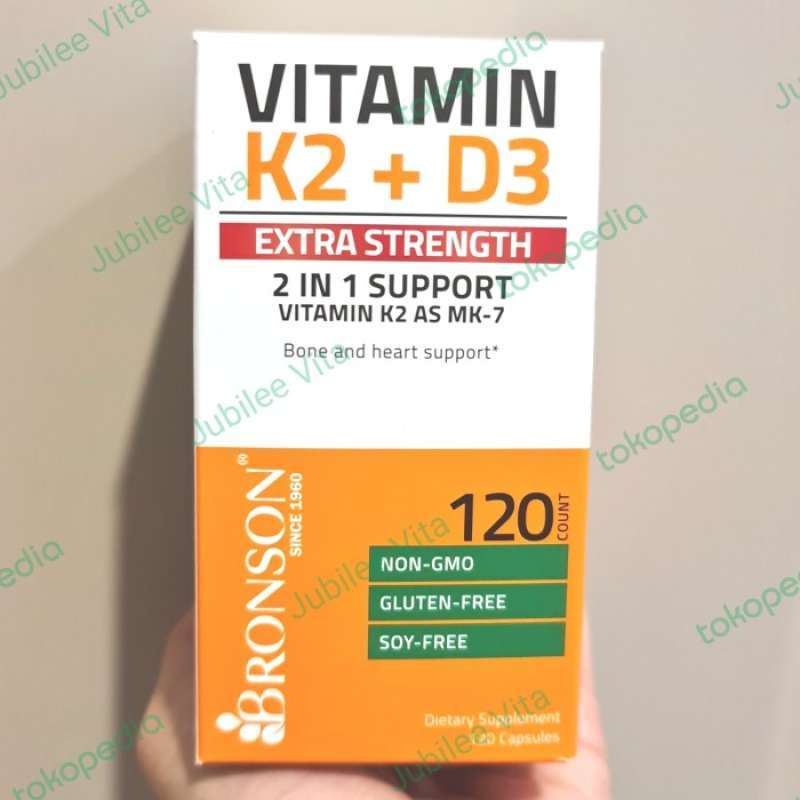 Promo Bronson Vitamin D3 10000 iu K2 120 mcg, Extra Strength, 120 caps ...