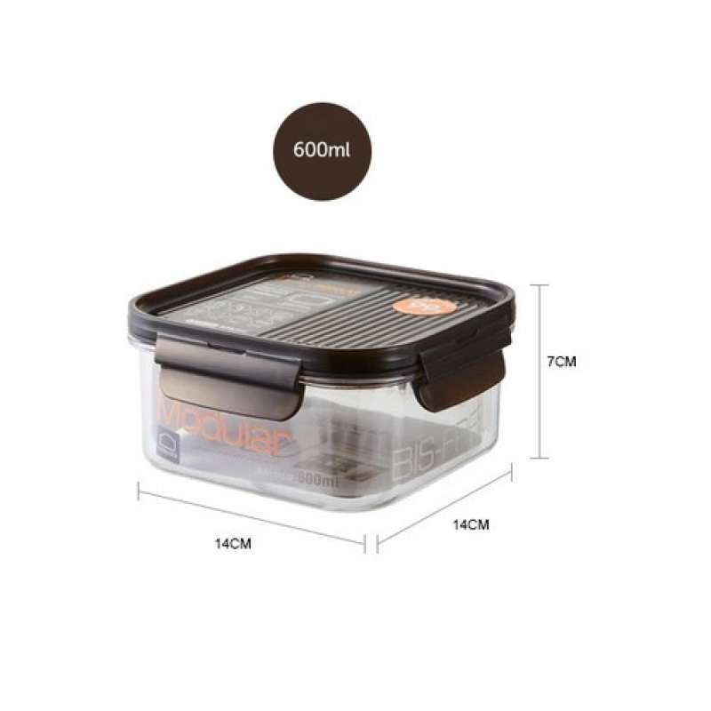 Promo LOCK&LOCK BISFREE MODULAR SQUARE FOOD CONTAINER 600ML LBF451 ...