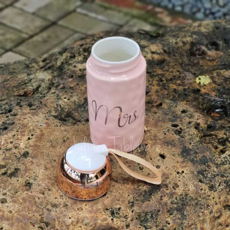 Jual Gelas Mug Termos Keramik Mr Mrs Couple Set Cantik - Pink (Mrs) di ...