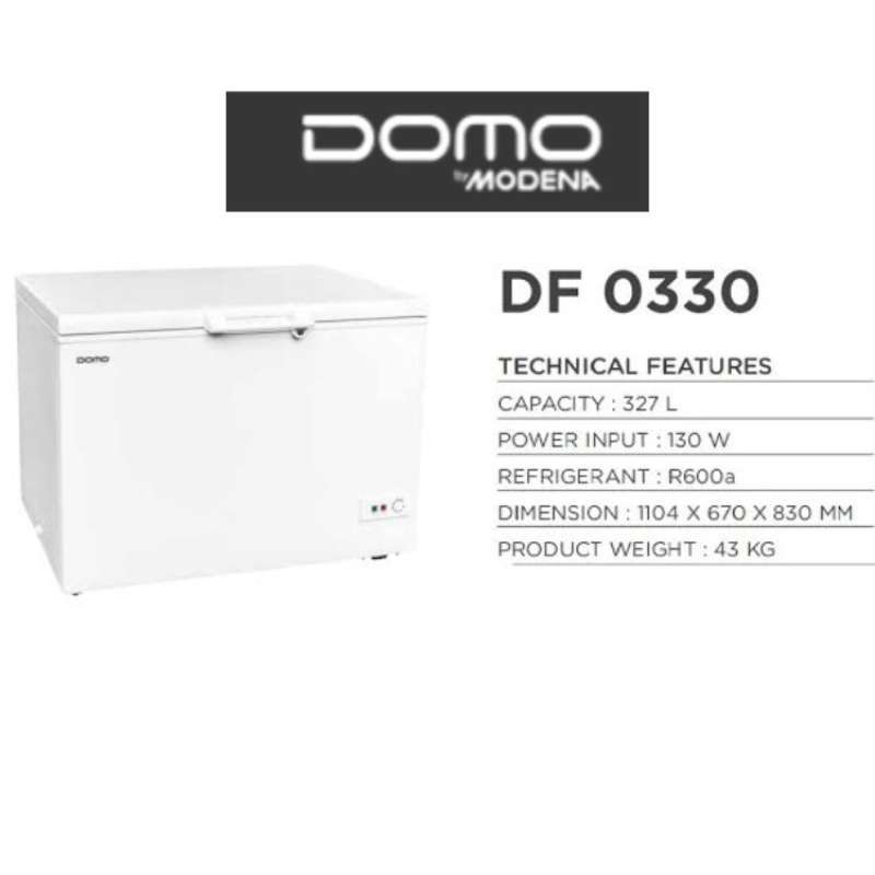 Jual Domo Chest Freezer By Modena Df 0330 W 327 Liter 130watt ...