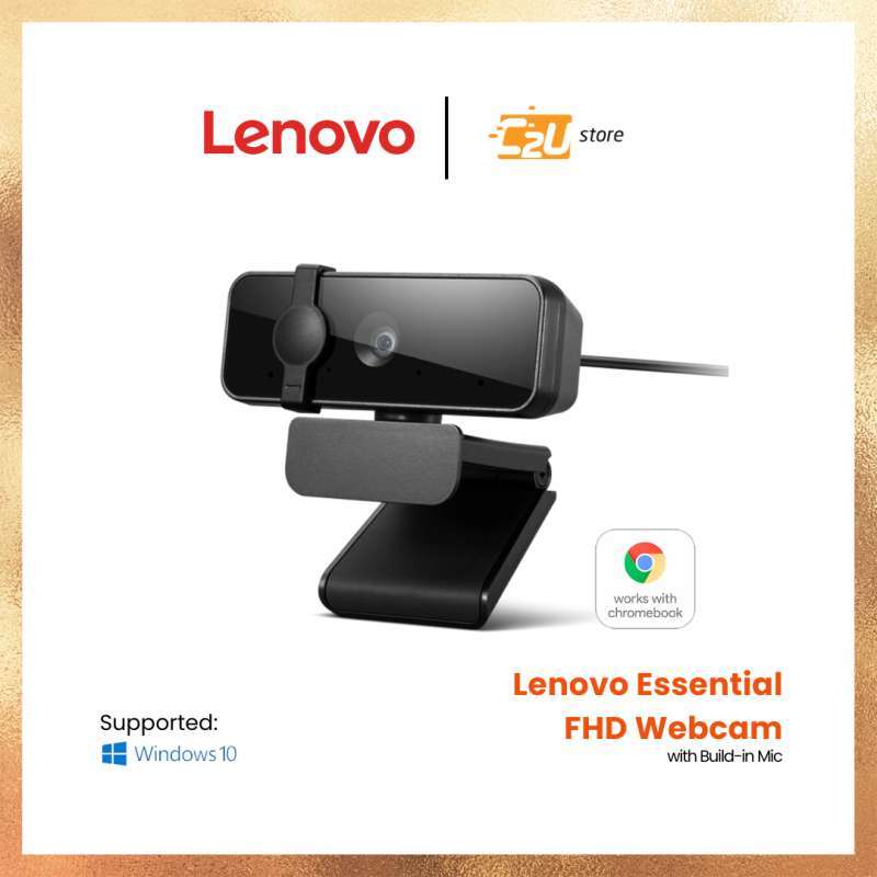 Jual Lenovo Essential Fhd Webcam With Build-in Mic - Thr Di Seller C2u ...
