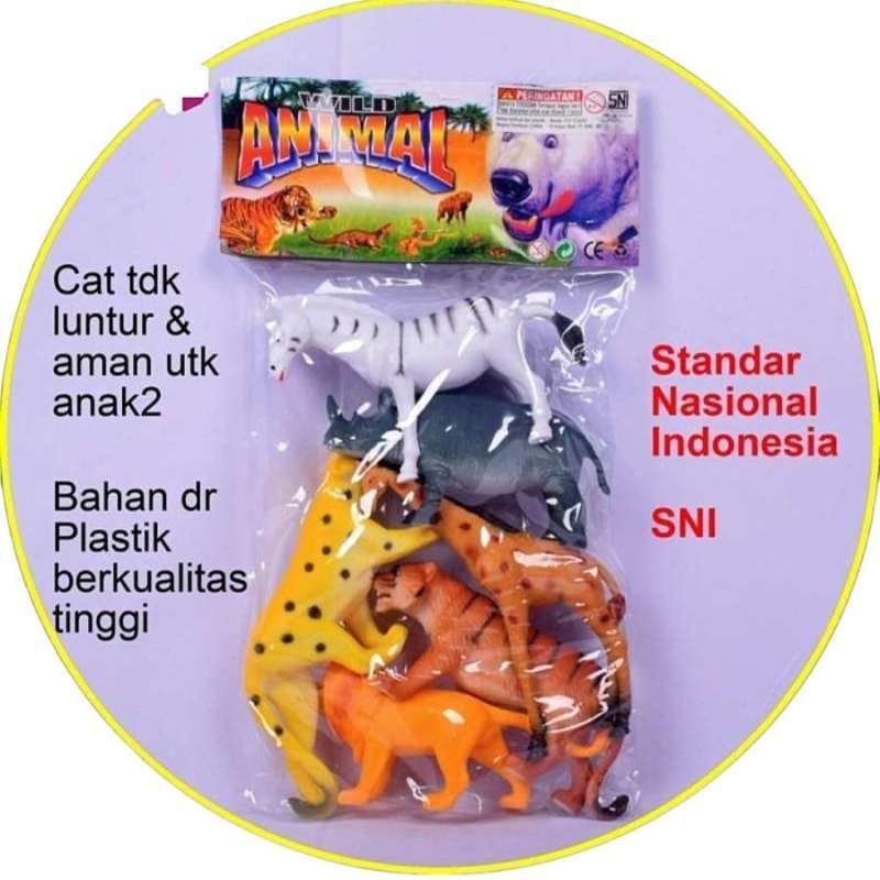 Jual Mainan Hewan Karet Besar Wild Animals Kingdom Isi 6pcs Di Seller ...