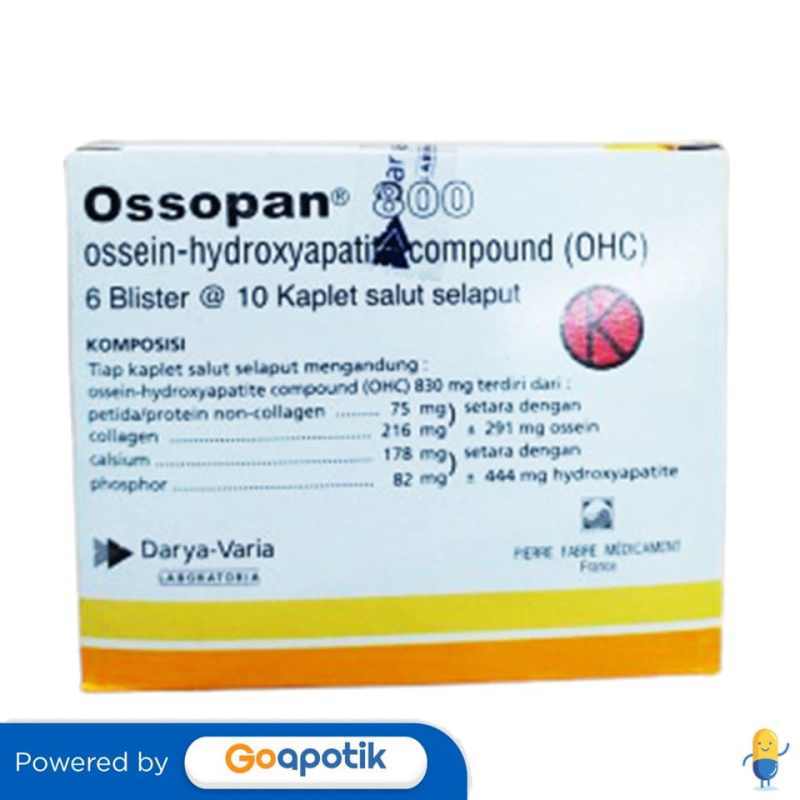 Jual Ossopan 800 Mg Box 60 Kaplet Di Seller Apotek Delka Medika - Rawa ...