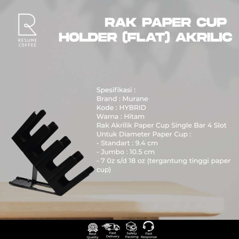 Promo Rak Paper Cup Holder (FLAT) Akrilic Coklat Diskon 23% di Seller ...