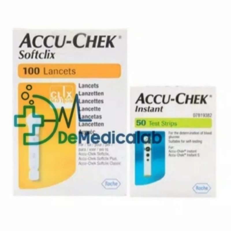 Promo Strip Accucheck Instant Isi 50 & Softclick Jarum Accu Check Isi ...