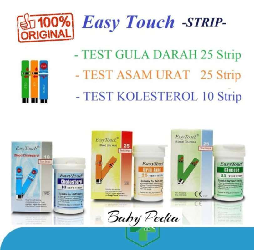 Promo Paket Strip GCU / Strip Easy Touch Cholesterol / Stik Kolestrol ...