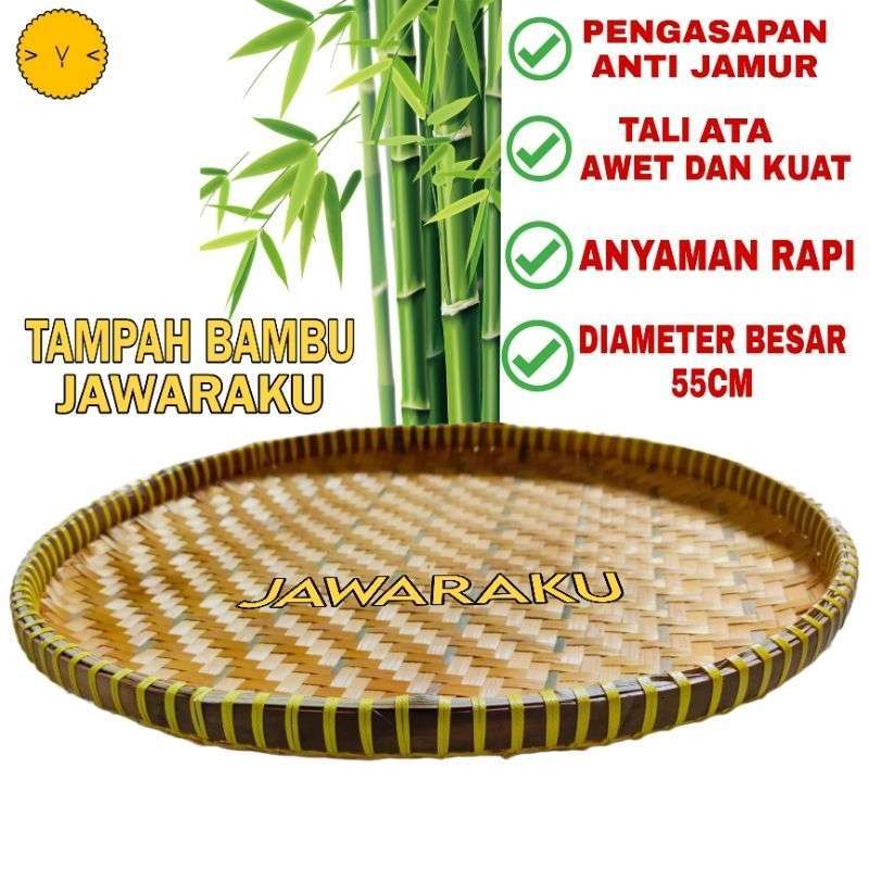 Jual tampah bambu asap grade A ukuran 55cm besar untuk segala kegunaan ...