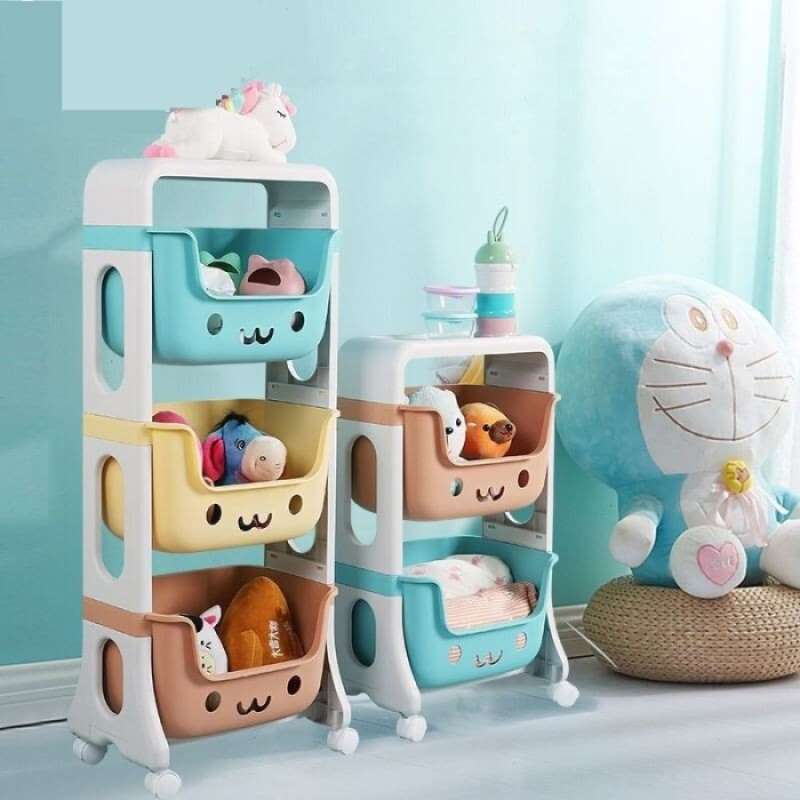 Promo Funny Storage serbaguna Troli roda 3 Tingkat Rak buku mainan anak ...