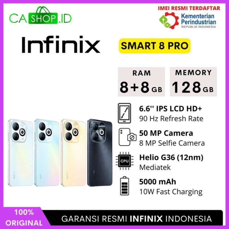 Jual Infinix Smart 8 16 128 Spesifikasi Original, Murah & Diskon Harga ...