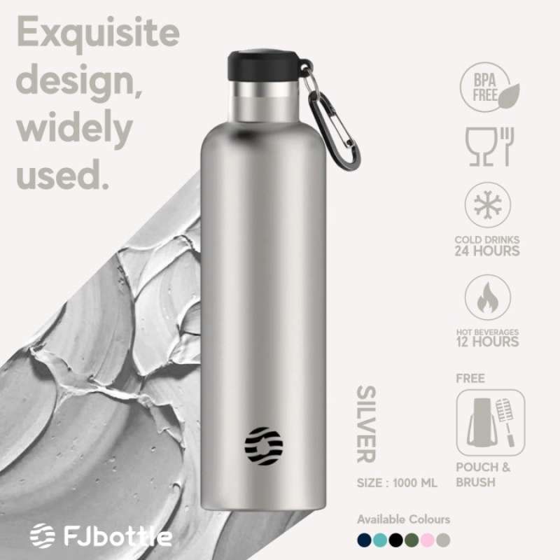 Promo Fjbottle - Botol Minum Stainless Steel Dengan Carabiner 1 Liter ...